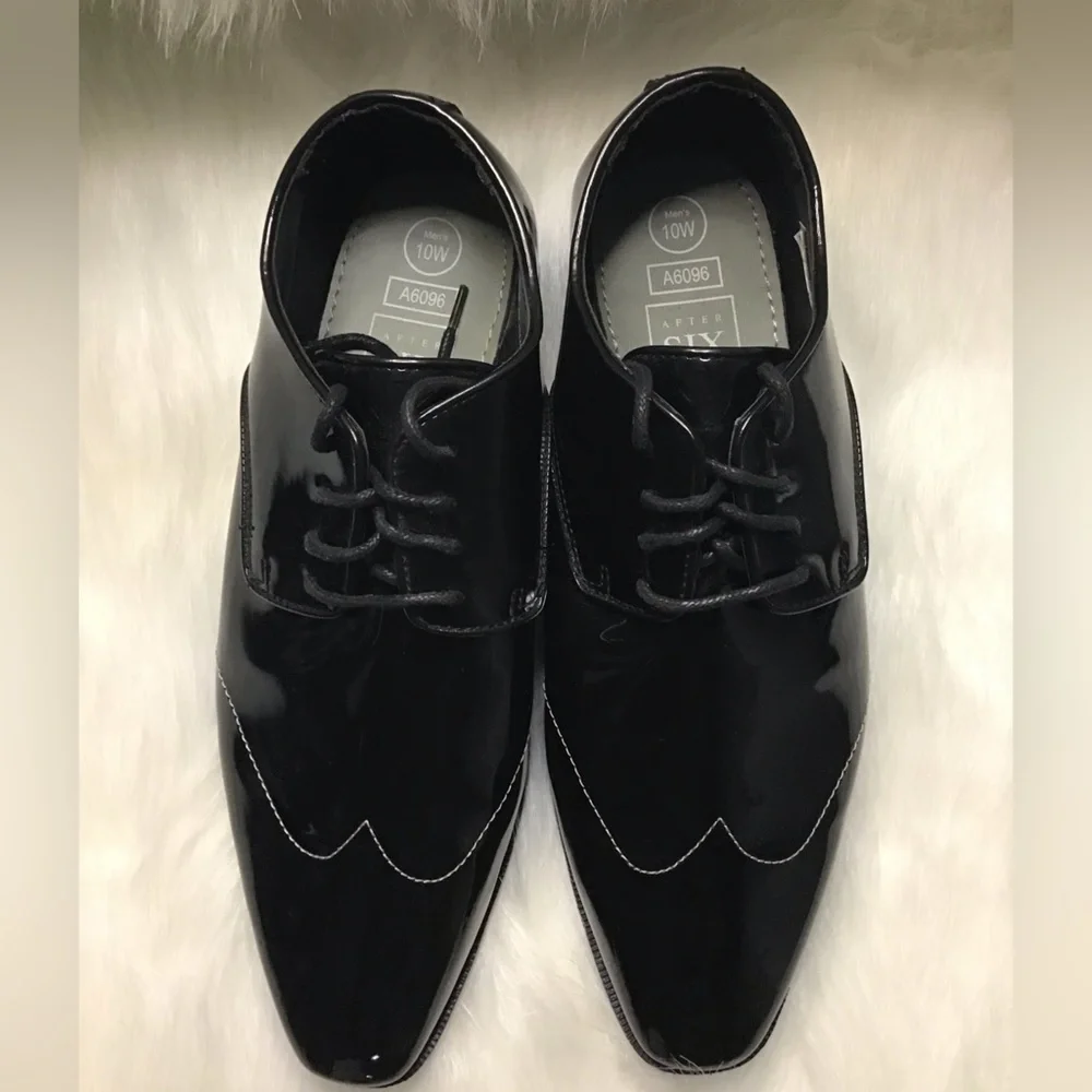 After Six | Shoes | Men Shoesafter Six Black Shiny Vinyl Tuxedo Formal ...